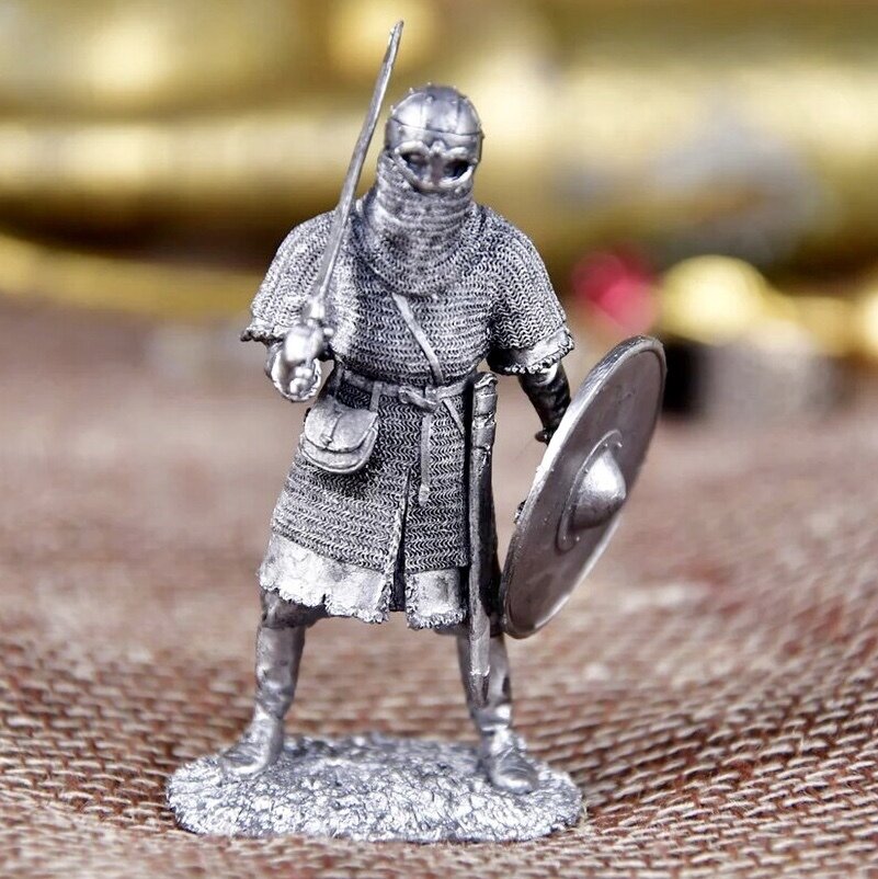 Оловянный солдатик Викинг Гульвар 54 мм масштаб (7 см высота)