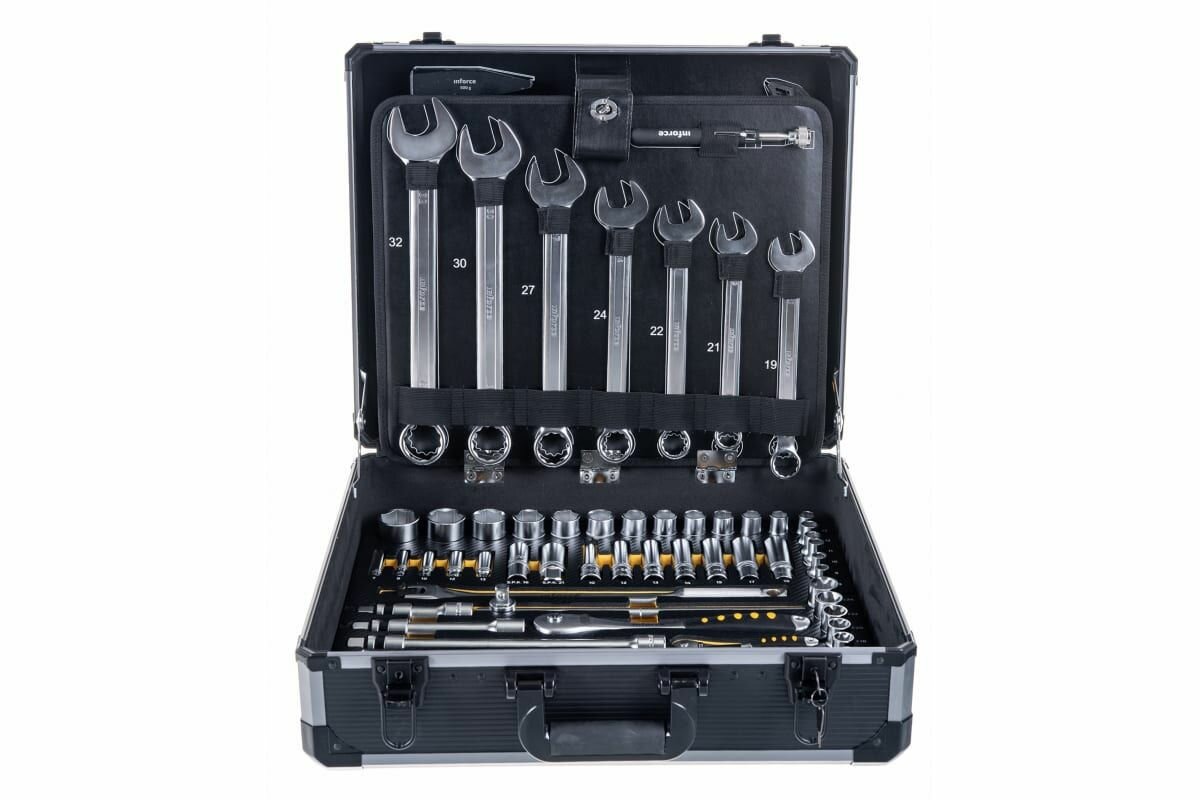 Набор инструментов Inforce 127 предметов 1/2 дюйма и 1/4 дюйма 06-07-16