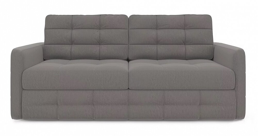 Прямой диван Райс Серый Велюр, пантограф (тик-так), 245х111х83 см, с ящиком для белья