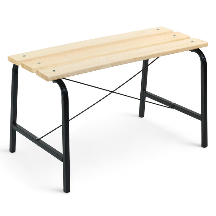 Лавка садовая, 79×46×45.4 см, дерево, металл