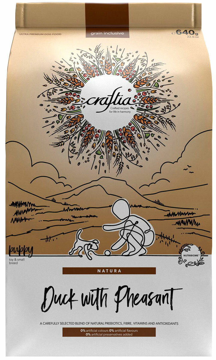 CRAFTIA NATURA PUPPY TOY & SMALL BREED DUCK & PHEASANT для щенков маленьких пород с утки и фазаном 0,64 кг