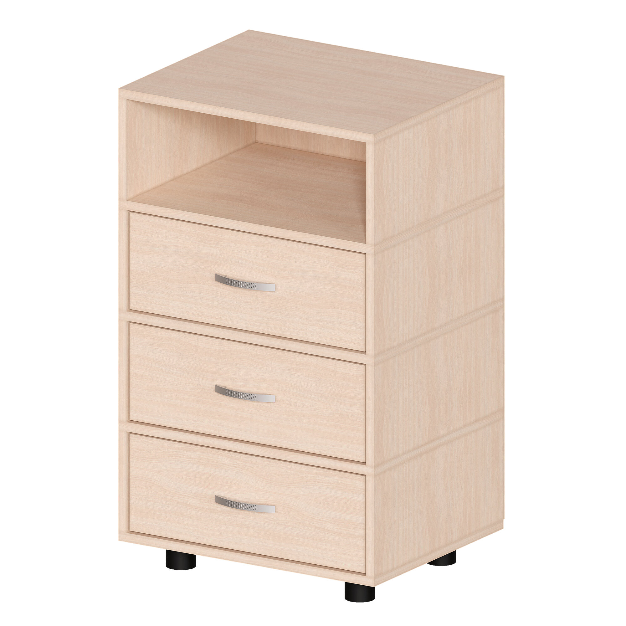 Комод СитиМебель-6 Ширина 40 см, Глубина 50 см, Высота 83 см, цвет: Дуб молочный