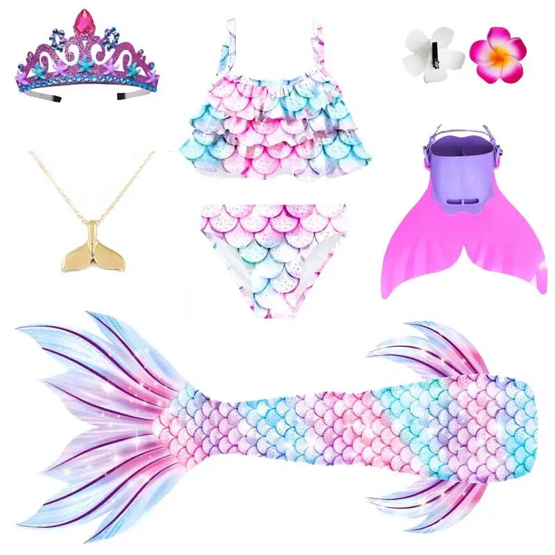 Костюм русалки HEROCROSS для девочек 130, set 1-5