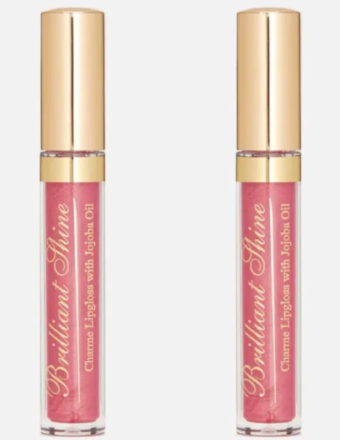 Блеск для губ питательный Charme Brilliant Shine, тон 02 Сиреневая роза, 3.4 гр, 2 шт