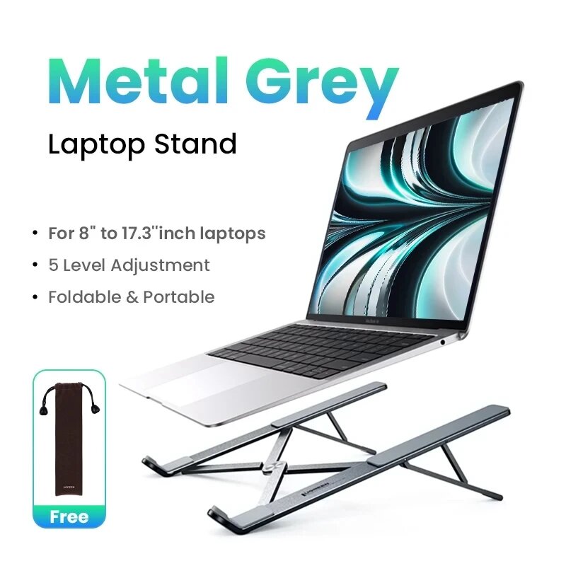 Подставка для ноутбука Metal Grey, 8-17.3", 5 уровней