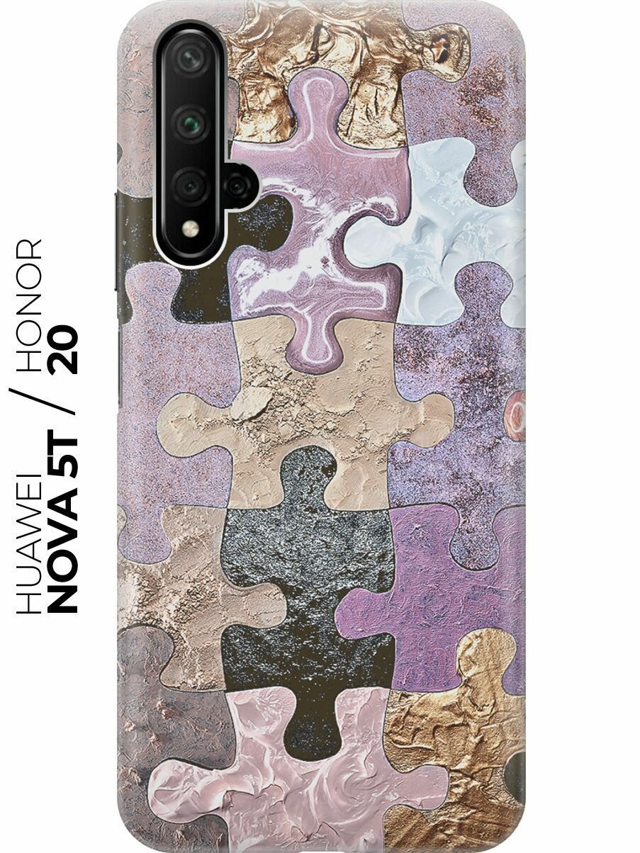 Силиконовый чехол Розовый пазл на Honor 20 / Huawei Nova 5T / Хонор 20 / Хуавей Нова 5Т