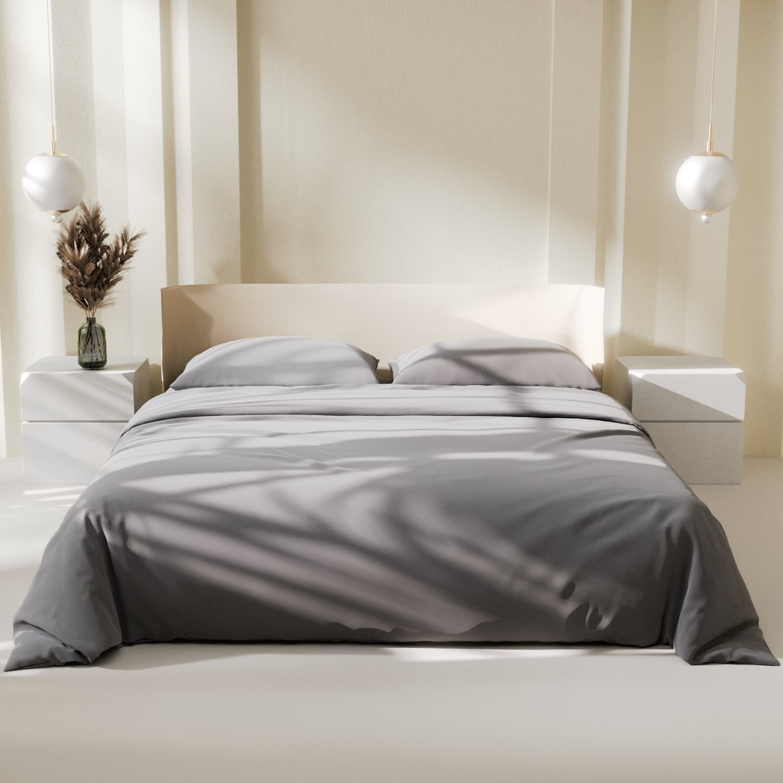 Постельное белье 2 спальное LoveLife Gray mist, наволочки 50x70, микрофибра