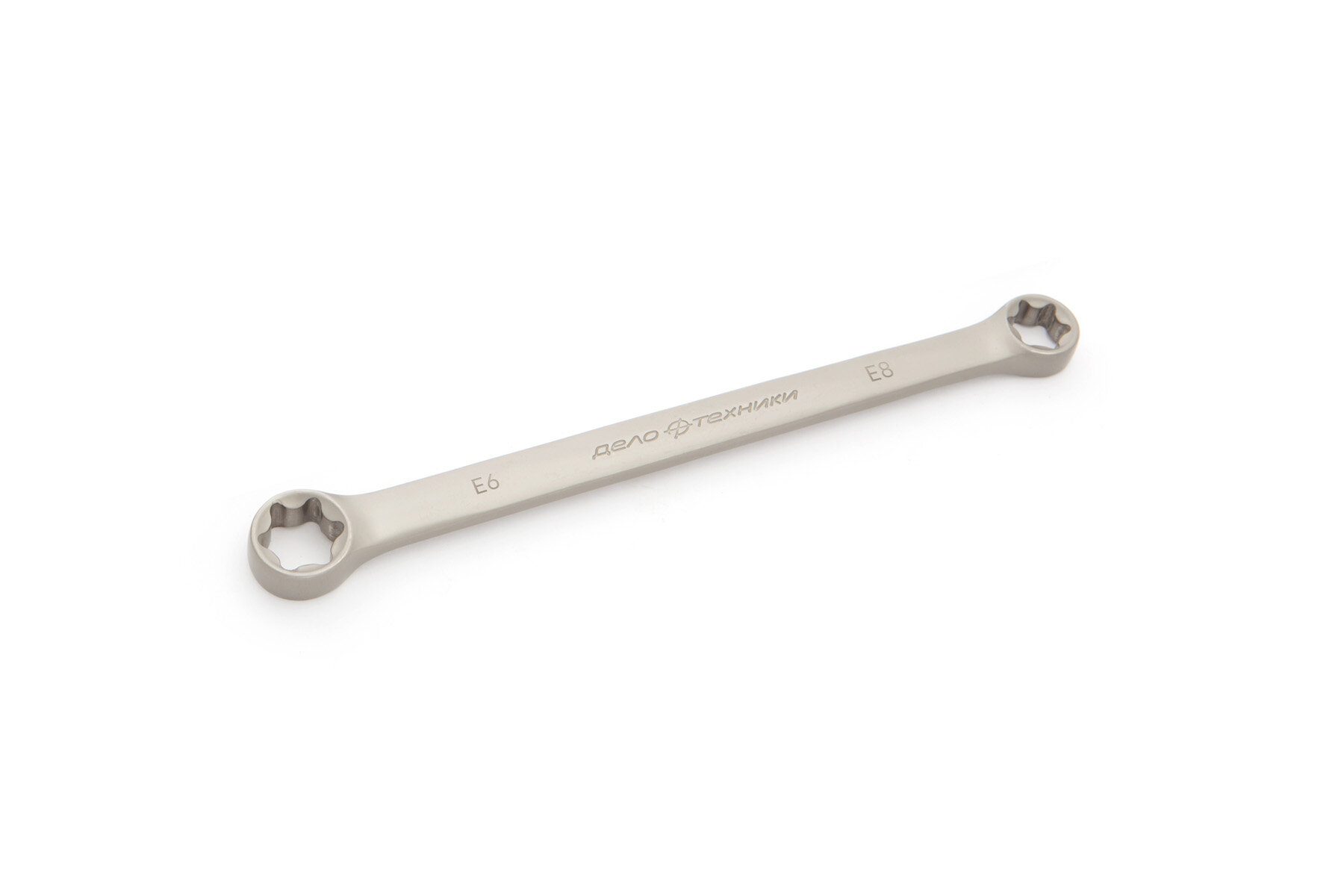 Ключ накидной TORX Е6 × Е8, сталь CrV, двусторонний, Дело Техники, 514408