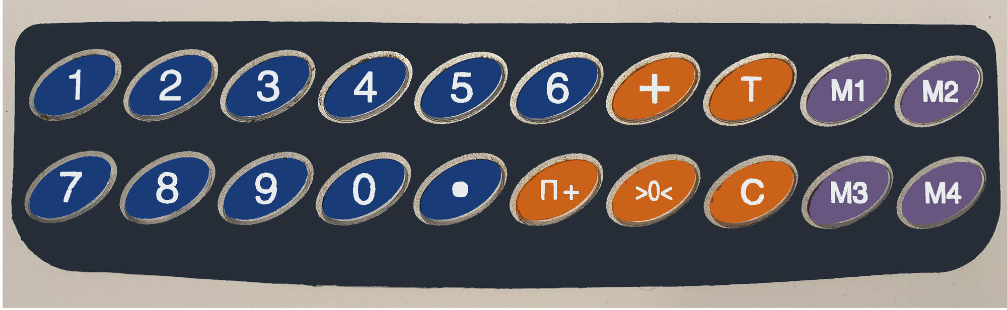 Наклейка клавиатуры для весов ВЭТ-1-С товарные