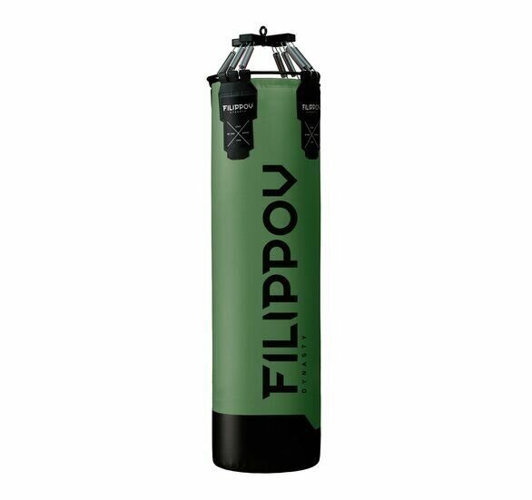 Боксерский мешок FILIPPOV 45 200см/45см/93-95кг, зеленый