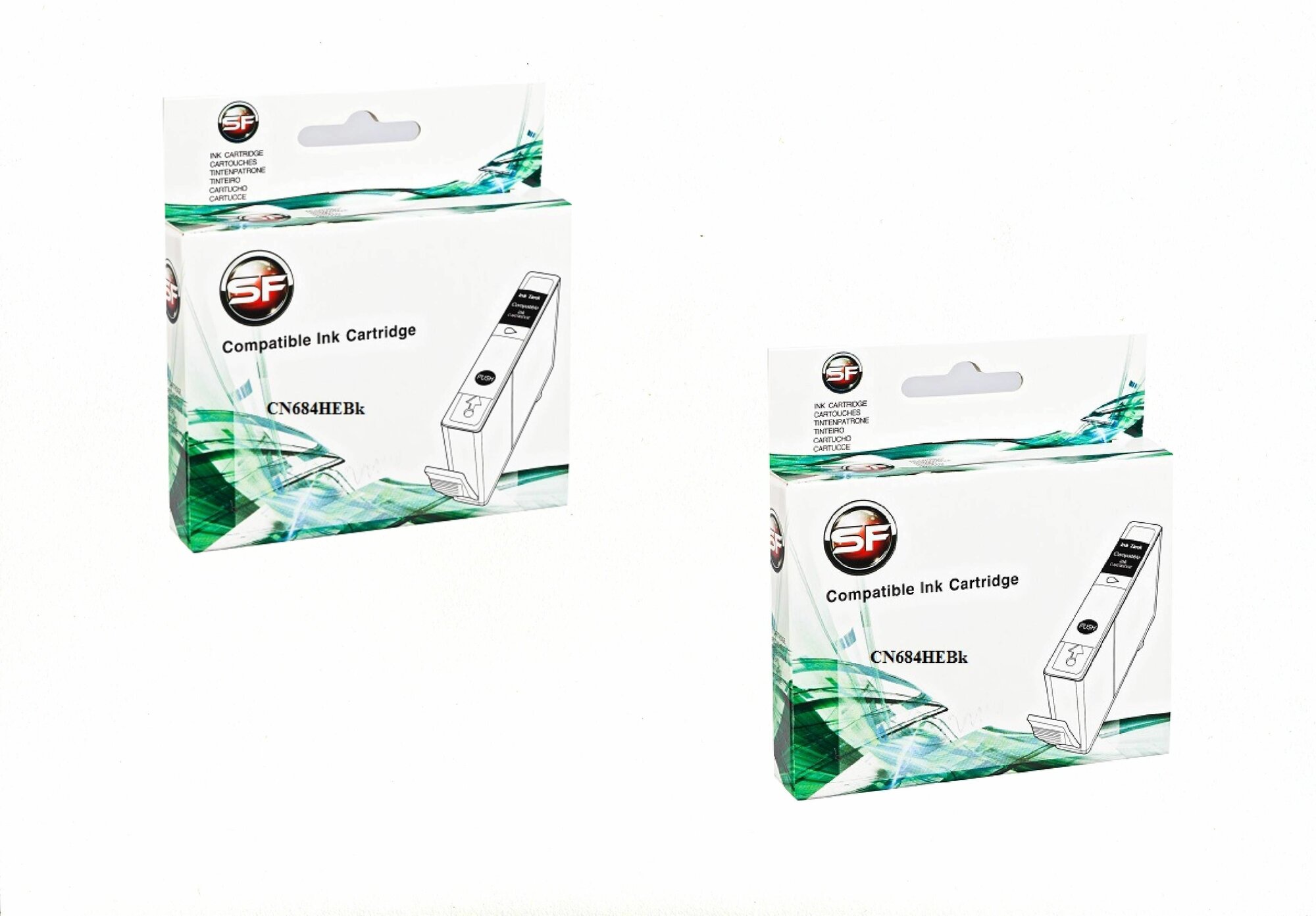 Комплект 2 шт. черных картриджей CN684HE №178XL BK для HP совместимый SuperFine