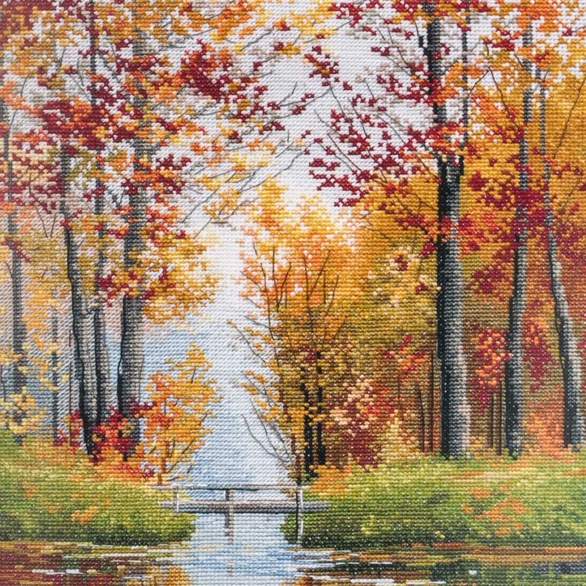 Набор для вышивания крестом овен 'Осень наступила' 1642, 23*30 см