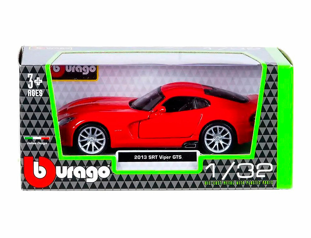 Машина Додж Вайпер "Dodge SRT Viper GTS 2013" 1:32, металлическая