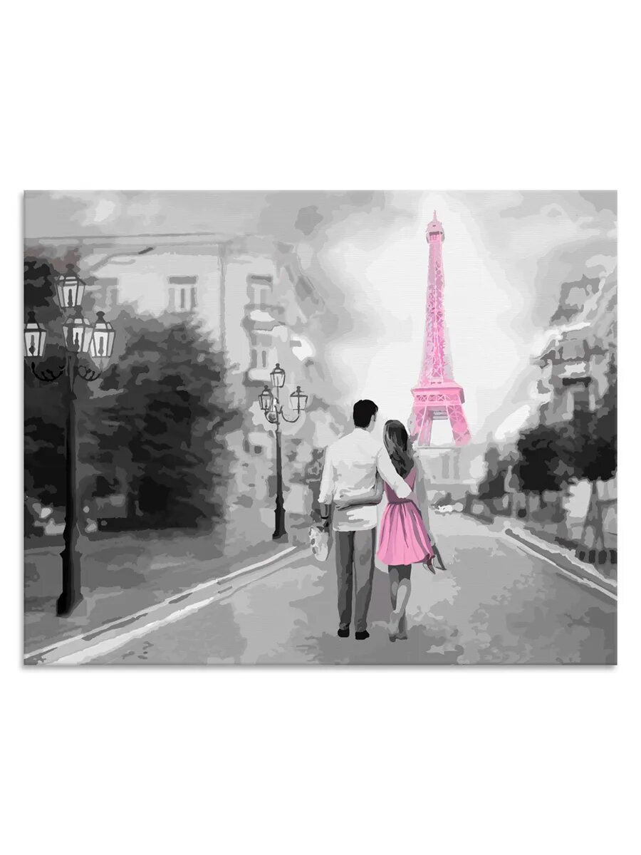 Картина Постер Лайн "Пара", на холсте из полиэстера, 40x50 см