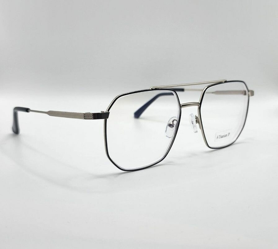 Готовые очки на каждый день BLUE-BLOCKING из B-титанового сплава в стильной универсальной оправе PЦ 62-64 мм, +4