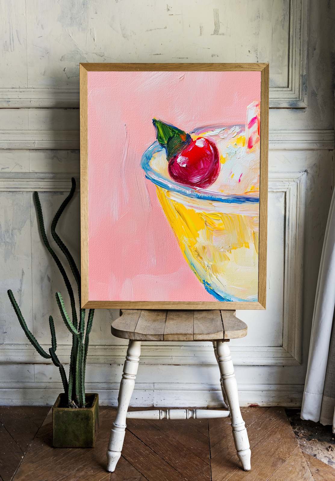 Постер "Коктейль с вишенкой" 50x70 см в подарочном тубусе