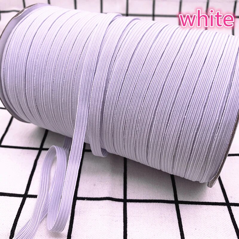 Эластичные ленты нейлон HWYCRRGT 6мм 5 ярдов Белый, 01