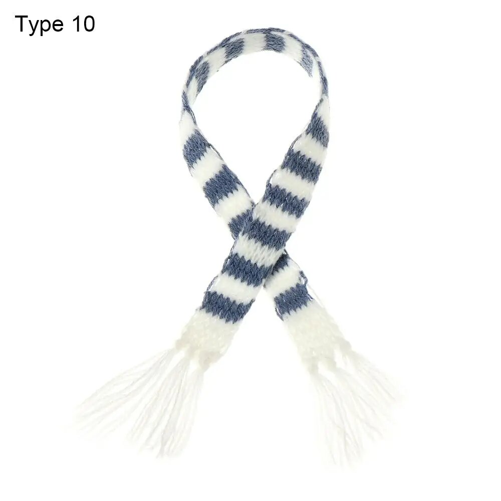 Мини вязаные шарфы и шапки для кукол, набор из 6 штук Type 10