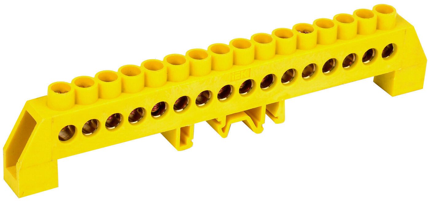 Шина на DIN-рейку IEK PE земля комбинированный типа стойка ШНИ-8х12-16-КС-Ж