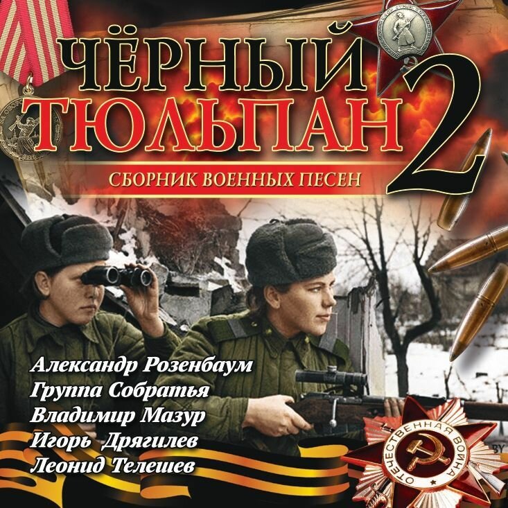 Черный тюльпан №2 Сборник военных песен (МР3) (запись на CD-R)