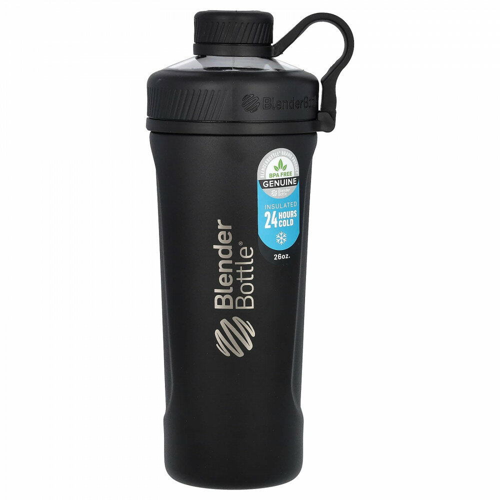 Blender Bottle, Radian, из изолированной нержавеющей стали, матовый черный, 770 мл (26 унций)