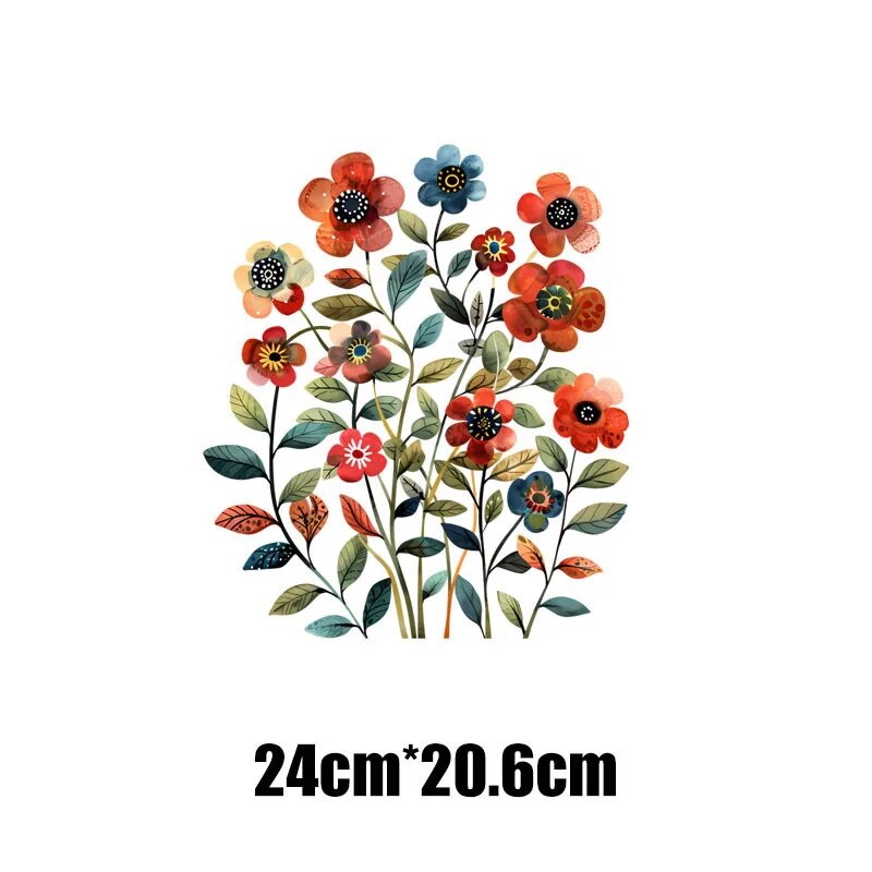 Теплопередающие патчи для одежды "Букет бабочек и цветов" SXTH00443-4