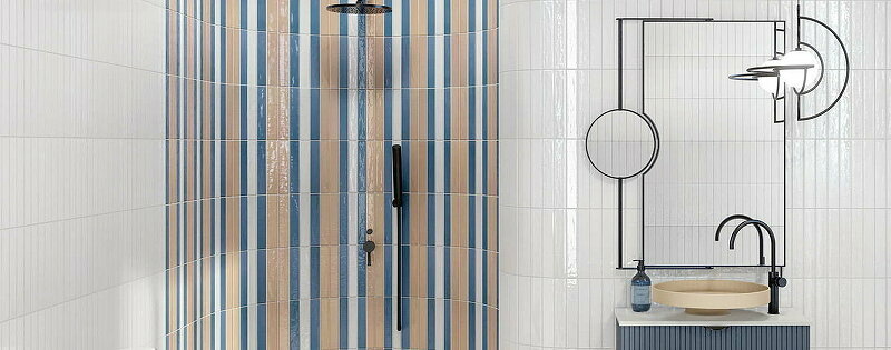 Керамическая плитка Mainzu Sidney Navy настенная 5х30 см, современный стиль