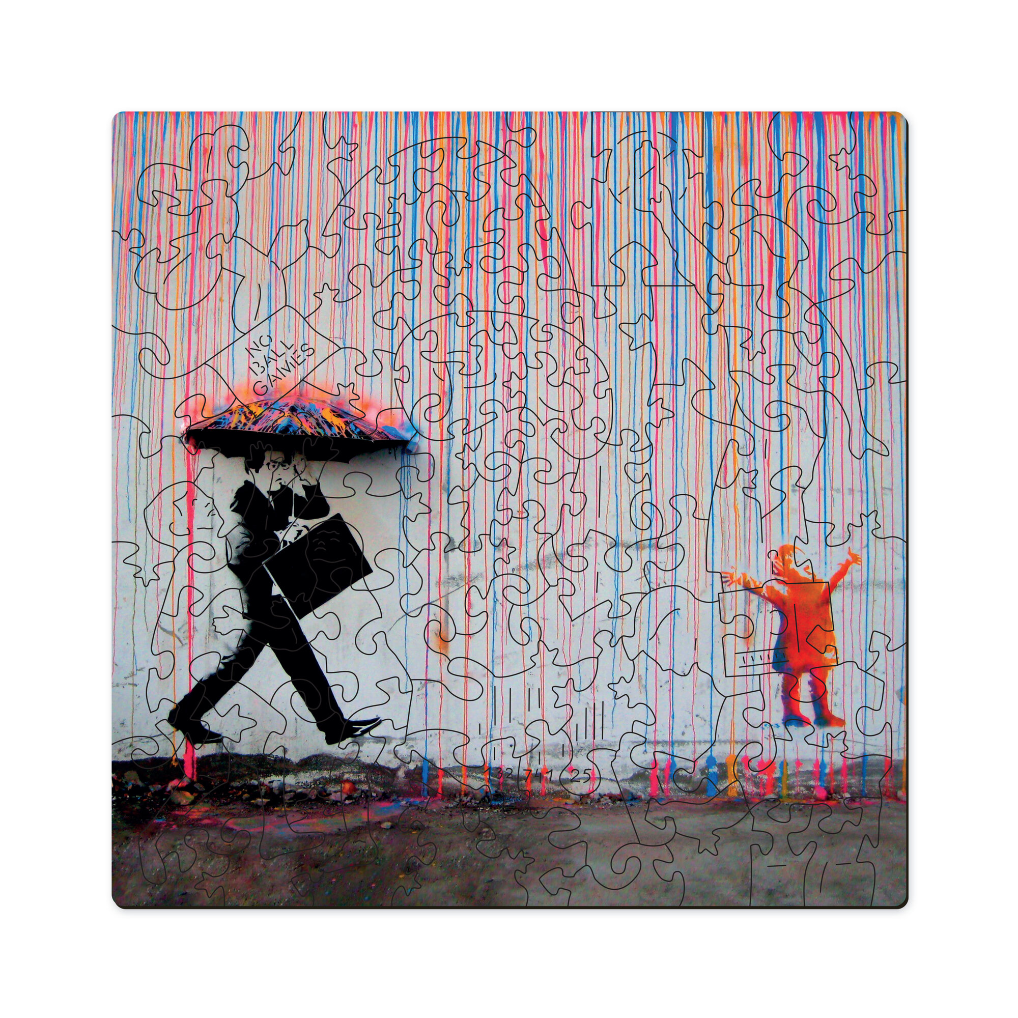 Подарочный набор/Цветной дождь Бэнкси/пазлы для взрослых и детей/игра