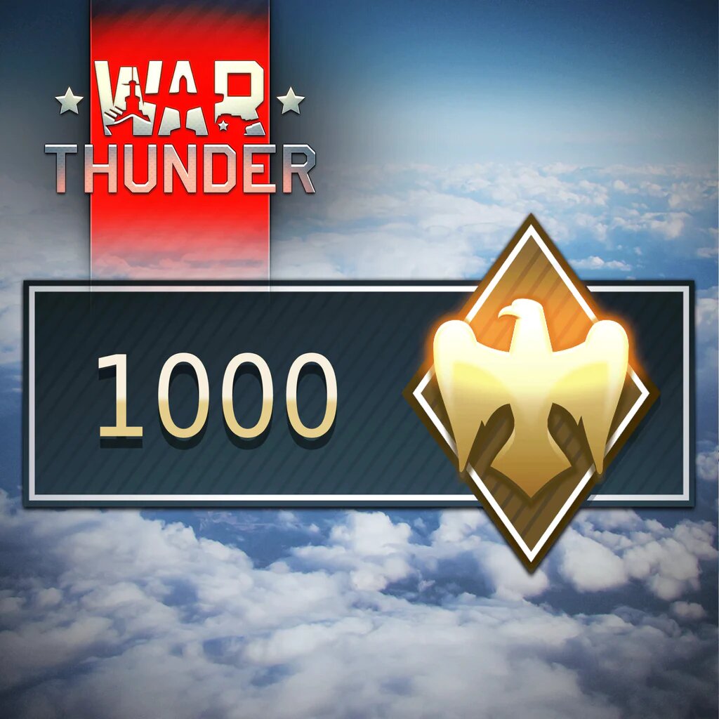 Дополнение War Thunder - 1000 Golden Eagles, цифровое издание PlayStation 4, регион Турция / код пополнения баланса