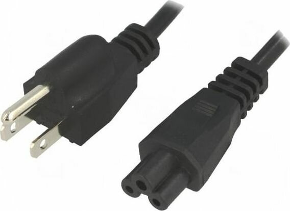 Кабель ESPE KAB-USA-M3-1.5-BK Кабель IEC C5 "мама" вилка NEMA 5-15 B 1,5м черный ПВХ 1шт