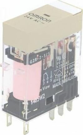Реле OMRON G2R-2-S-AC24(S) Реле электромагнитное DPDT 5A 250ВAC 5A 30ВDC макс.380ВAC 1шт