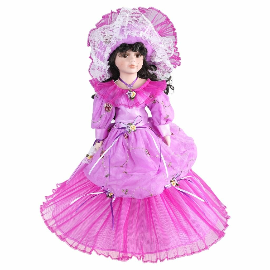 Викторианская керамическая кукла для украшения дома, подарочная кукла-Фиолетовый