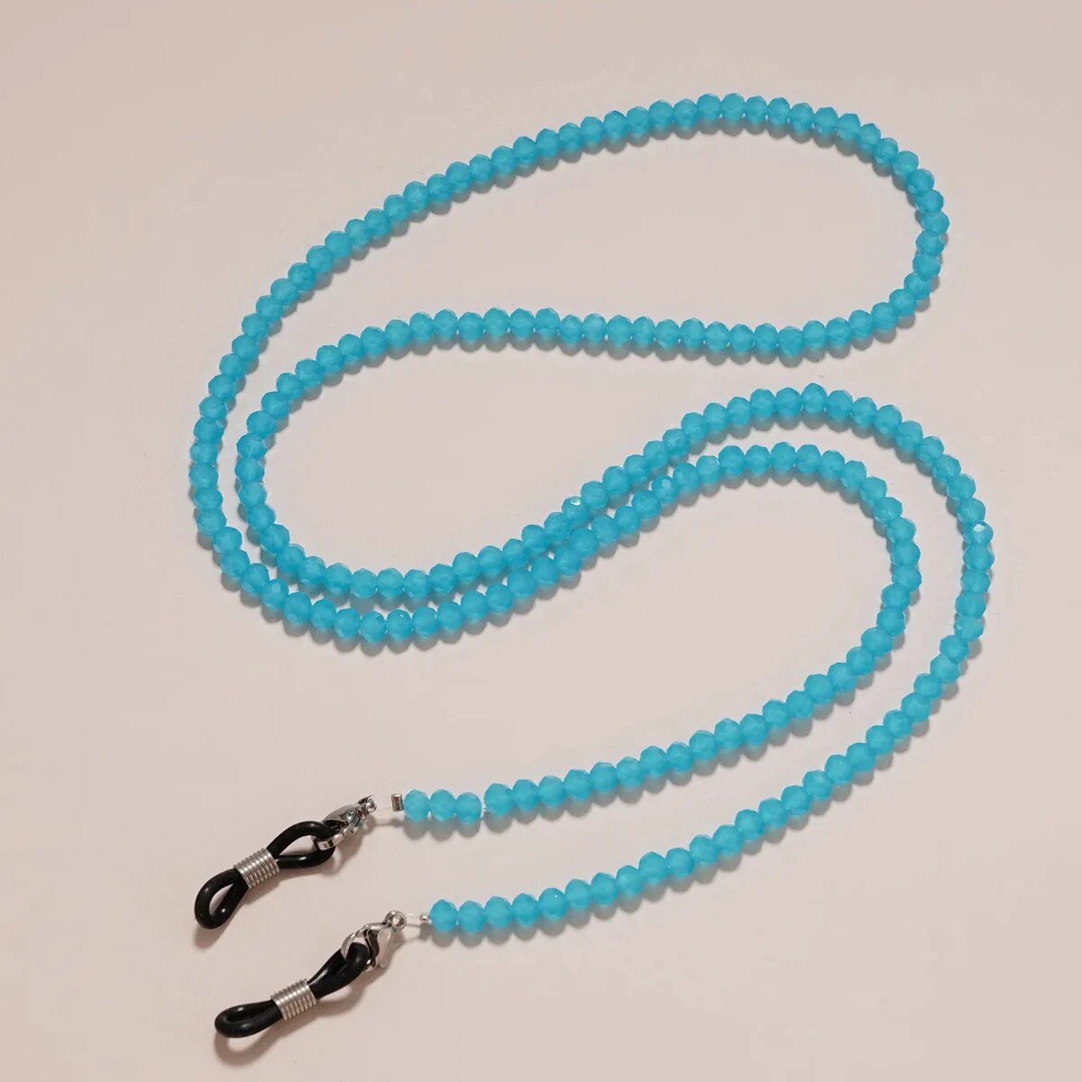 Цепочка для очков Lake Blue, хрустальные бусины