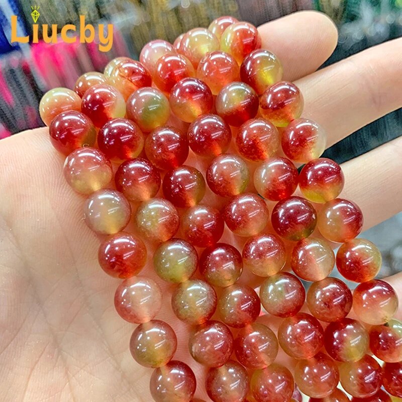 Натуральные бусины из красного кристаллы арбуза, 15 дюймов 10mm-about 36pcs