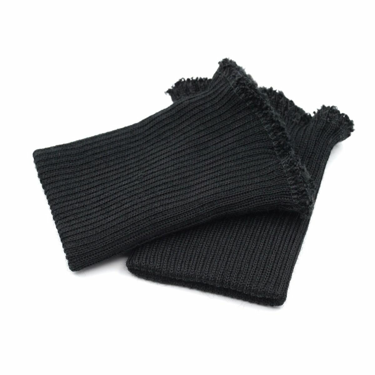 Манжет тонкий (30% шерсть, 70% акрил), 14 кл, 2*2, 6,5см*9,5см (004 черный)