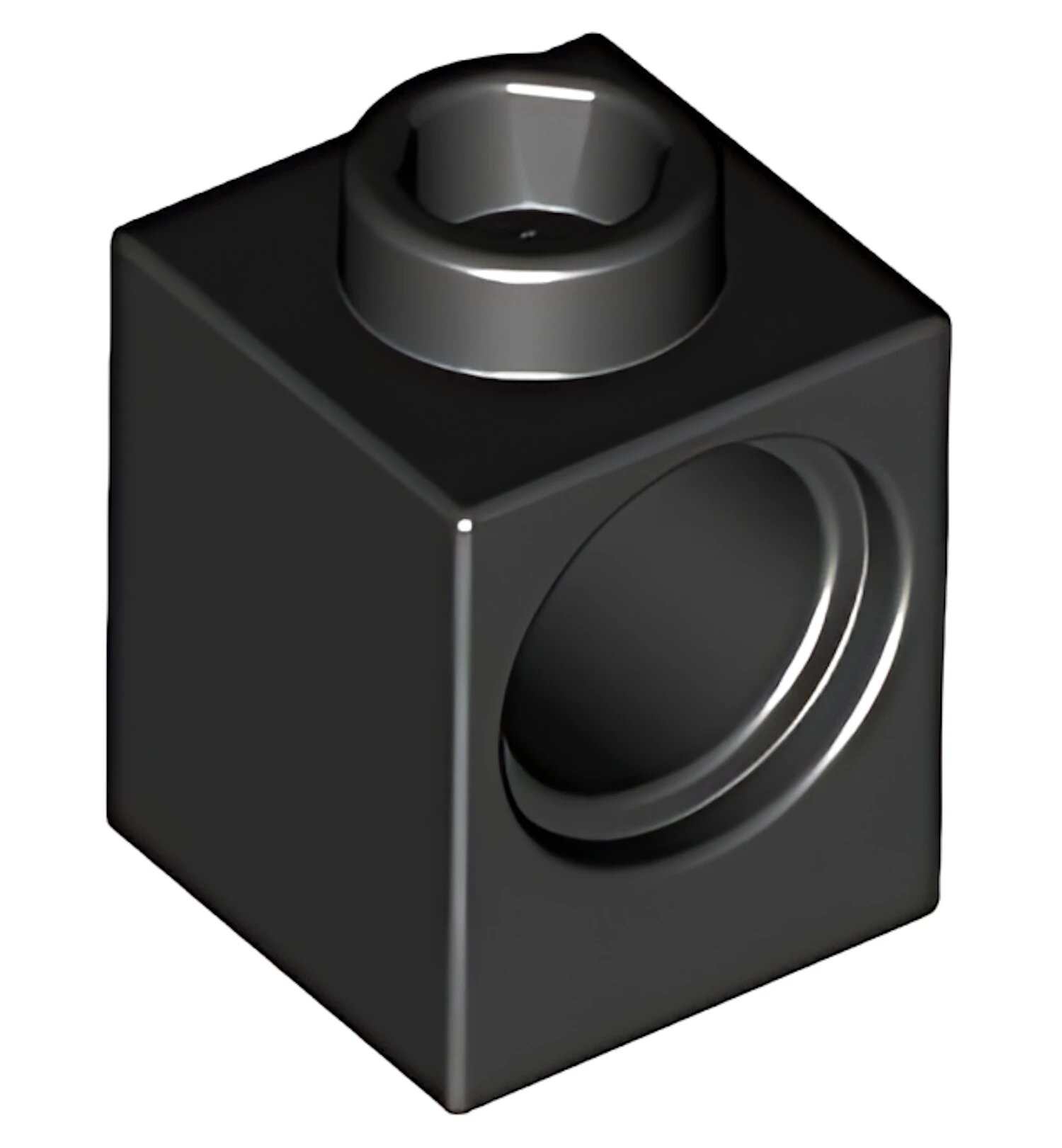 Деталь LEGO Technic, Brick 1 x 1 with Hole 6541 Black U