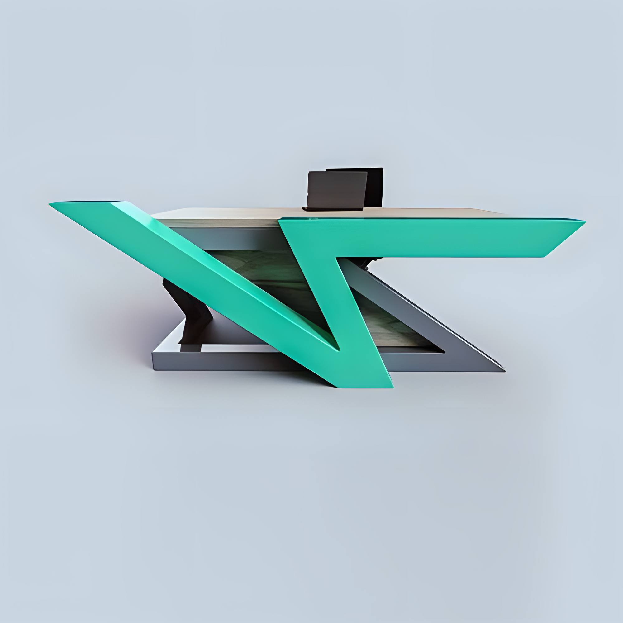 Компьютерный / письменный стол Лофт из металла и массива дуба от MetalCraft Модель 16