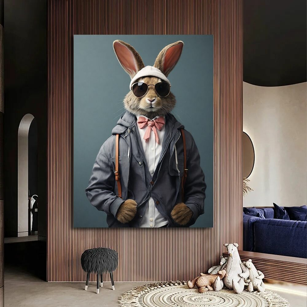 Кролик / Картина на холсте, картина на стену / в интерьер, 30х40 см.