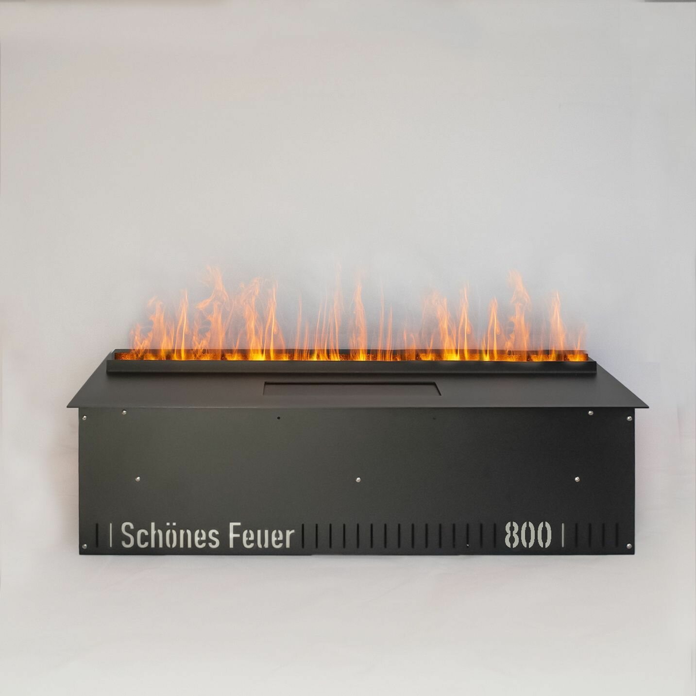 Электрический камин Schones Feuer 3D FireLine 800 (длина 83 см.) с управлением Яндекс Алисой и 3D эффектом "живого пламени" (без стекла)