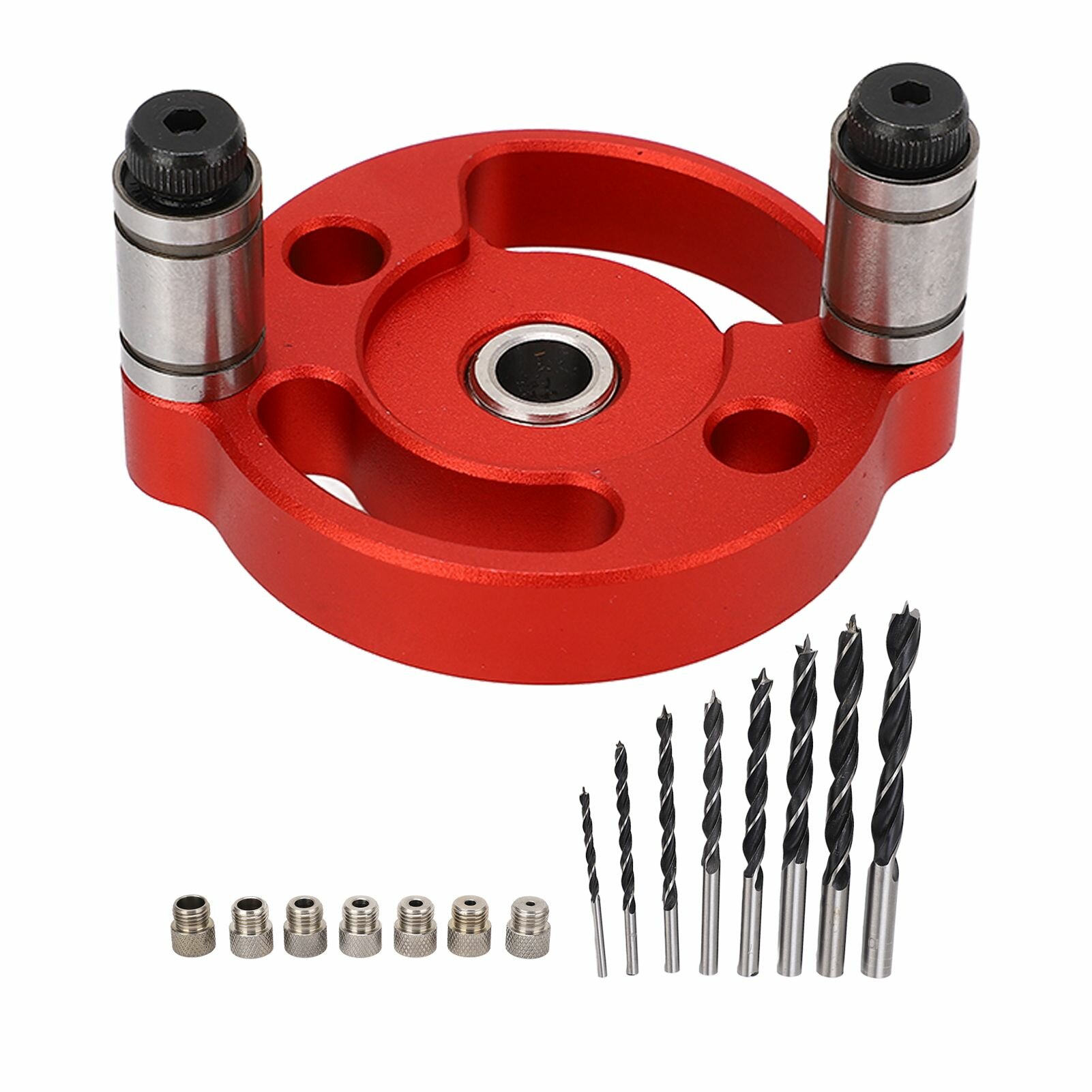 Набор круглых дыроколов с втулками, красный