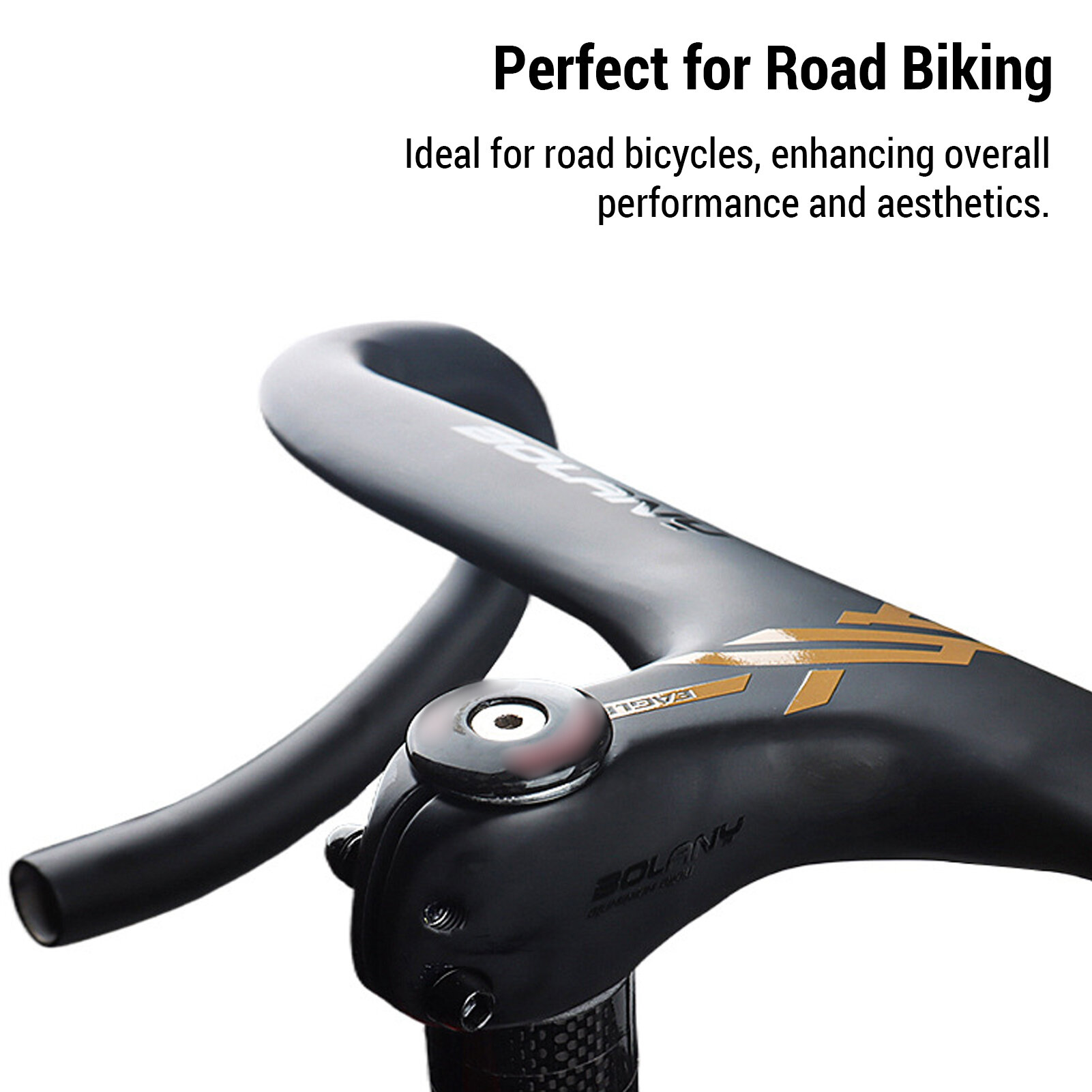 Рули для шоссейного велосипеда Аэродинамический алюминиевый интегрированный кронштейн руля Аксессуар для велосипеда для комфорта и устойчивости Аксессуар для велосипеда Руль для шоссейного велосипеда