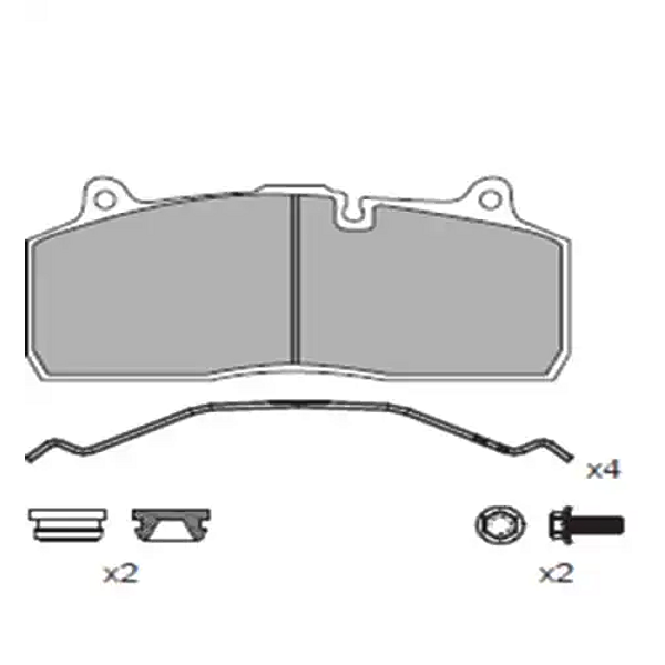 WUHLERMANN 31010044 колодки тормозные wva29175 с р / к, зад дисковый тормоз haldex db22 lt\ saf
