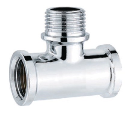Тройник 3/4 дюйма в/н/в хромированный