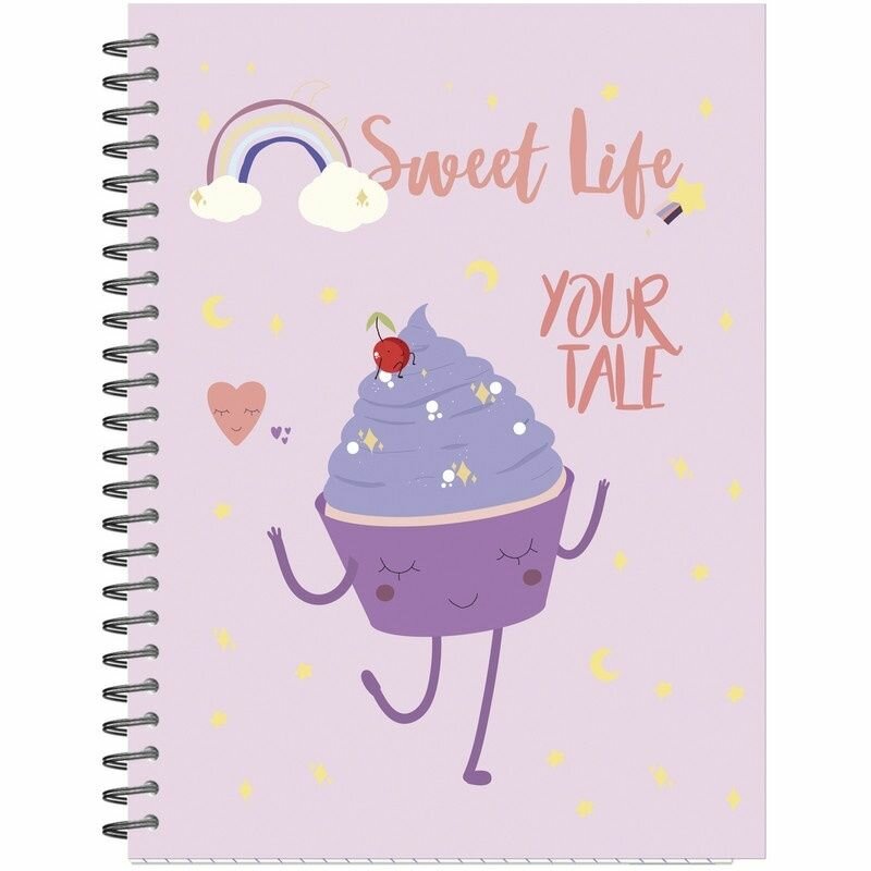 Бизнес-тетрадь Attache А5, 96 листов, клетка, Selection Sweet Life, Капкейк