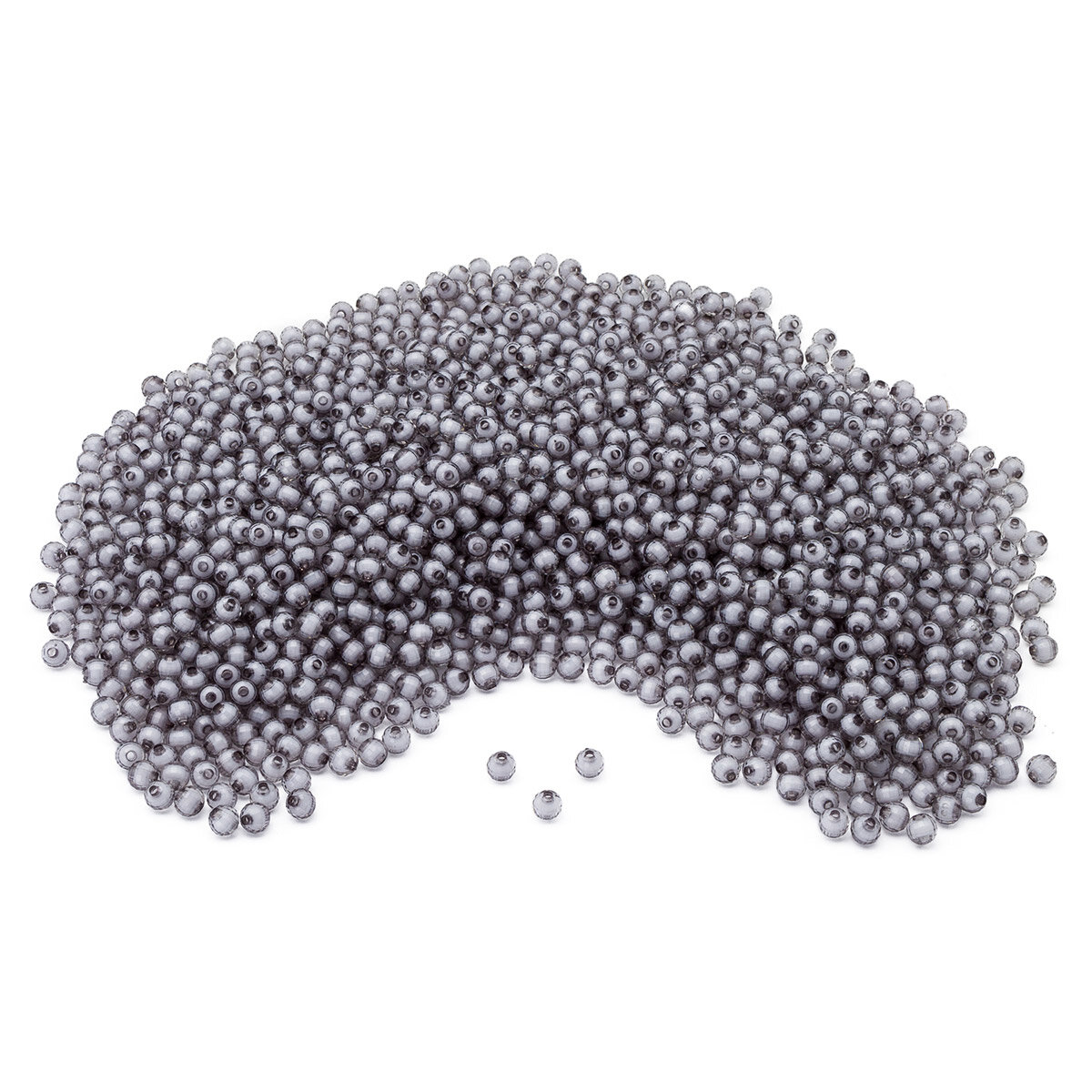 Бусины для рукоделия пластиковые, акрил, 8мм, 500гр, Astra&Craft (59 серый)