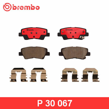 Brembo P30067 Колодки тормозные HYUNDAI SOLARIS 10-/SONATA V (NF) 05-/KIA SOUL 09- задние(GAG)