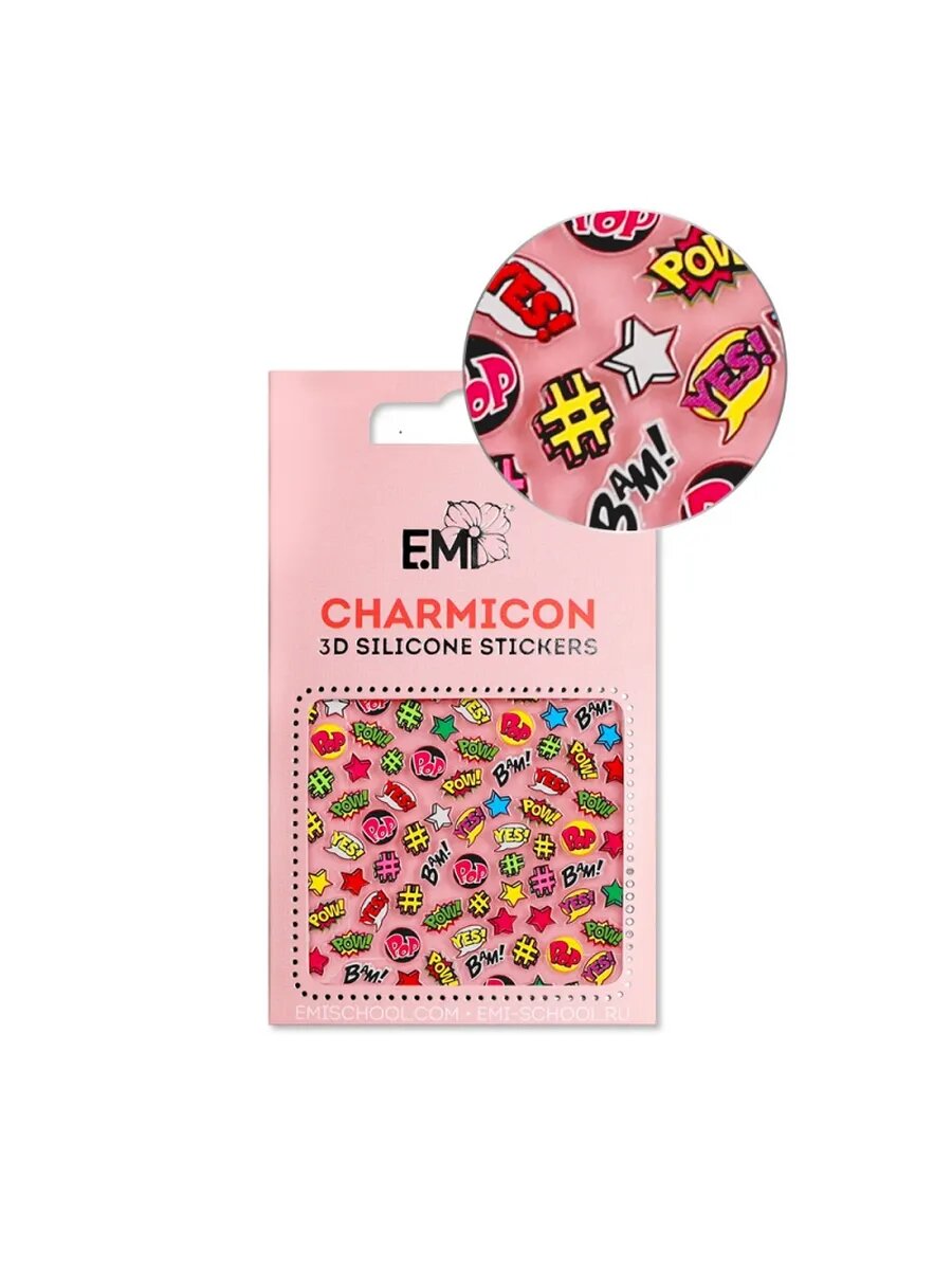 Charmicon 3D Silicone Stickers №128 Поп-Арт
