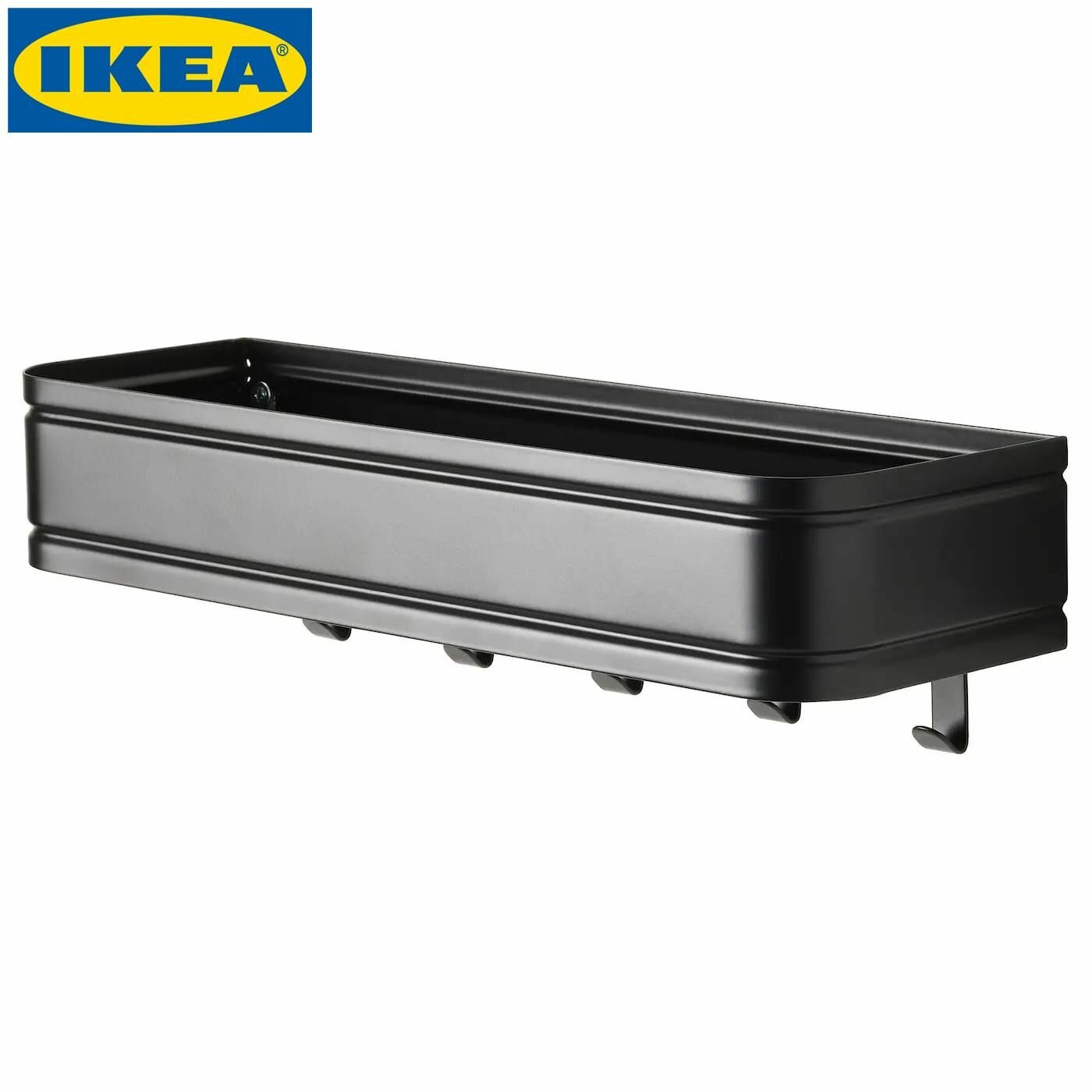 IKEA Полка для ванной комнаты Прямая 1 ярусная, 1 шт