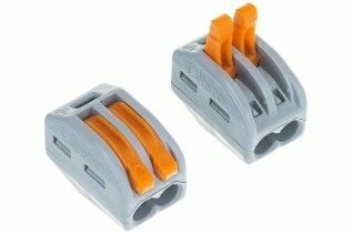 Клеммы WAGO 222-412 (2х2,5мм2 с рычажком)