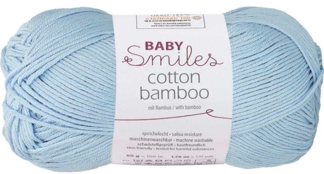 Cotton Bamboo /Коттон Бамбу/ пряжа Schachenmayr Baby Smiles, MEZ, 9807370 (01054, hellblau (светло-синий), голубой)
